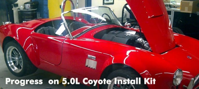 Progress Being Made on 5.0L Coyote Install Kit - Factory Five Racing