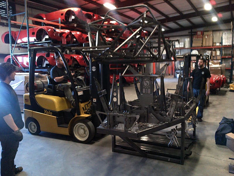Engineering Team Begins Building 818S for Open House | Factory Five ...