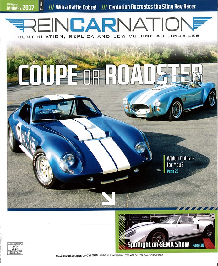 Coupe Or Roadster? Cover of Reincarnation Magazine - Factory Five Racing